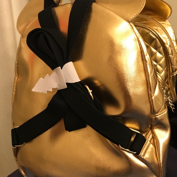 Disney | Bags | Disney Mickey Mouse Gold Mini Backpack Purse | Poshmark